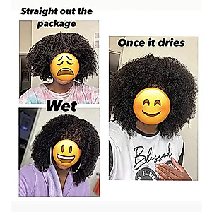 200 Density Scalp Top Curly Full Machine Made Human Hair Wigs with Bangs Remy Brazilian Short Curly Wig For Women (14 Inch)