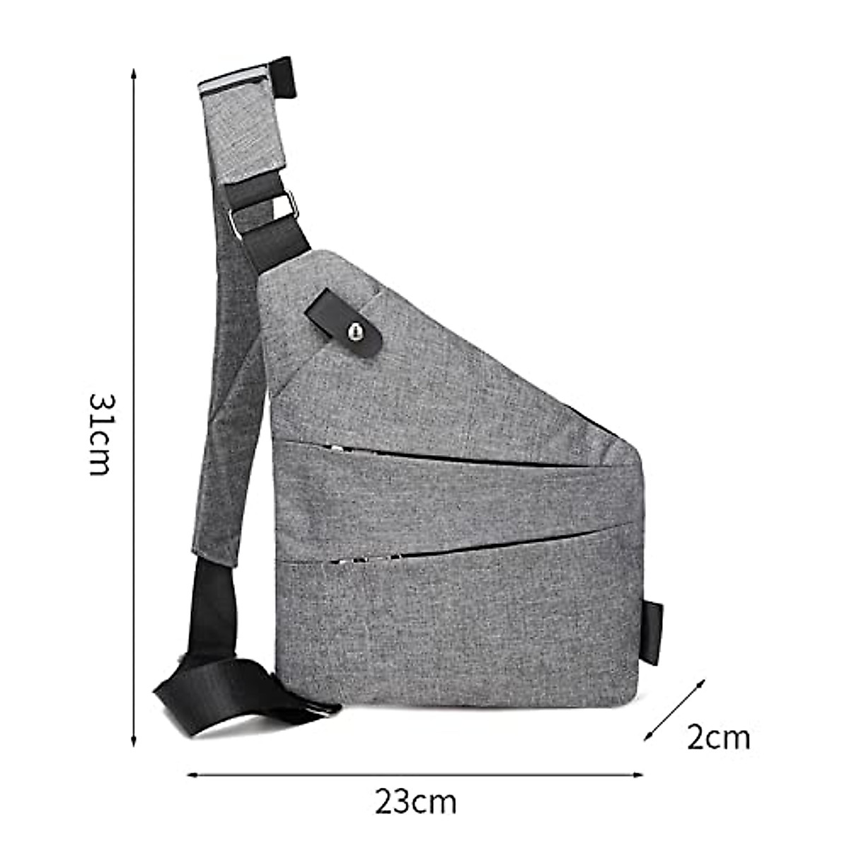 ZBTOP 2023 New Personal Flex Bag,Waterproof Personal Shoulder Pocket Bag,Anti-Thief Crossbody Sling Bags,Chest Shoulder Bags,Side Crossbody Backpack for Outdoor (Camouflage Grey-Light)