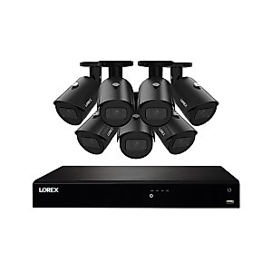 Lorex Fusion 4K Security Camera System with 4TB NVR – 16 Channel (Wired & Fusion WiFi) PoE Wired Home Security System with 7 Bullet IP Cameras – Color Night Vision, Motion Detection