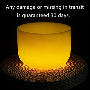 KVKA 432 Hz Crystal Singing Bowl F Note Heart Chakra 14 Inch With Carrying Case