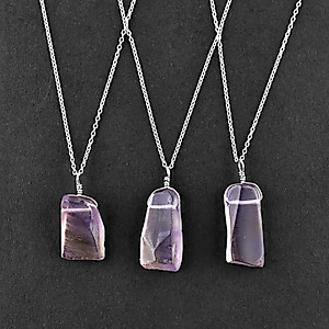 Natural Raw Ametrine Gemstone Pendant Necklace - 925 Sterling Silver - Rough Stones - Chakra Crystals - Birthday - Handmade Jewelry - Minimalist - Wedding - Gift for Mom Women -16+2in - Odrillion Gems
