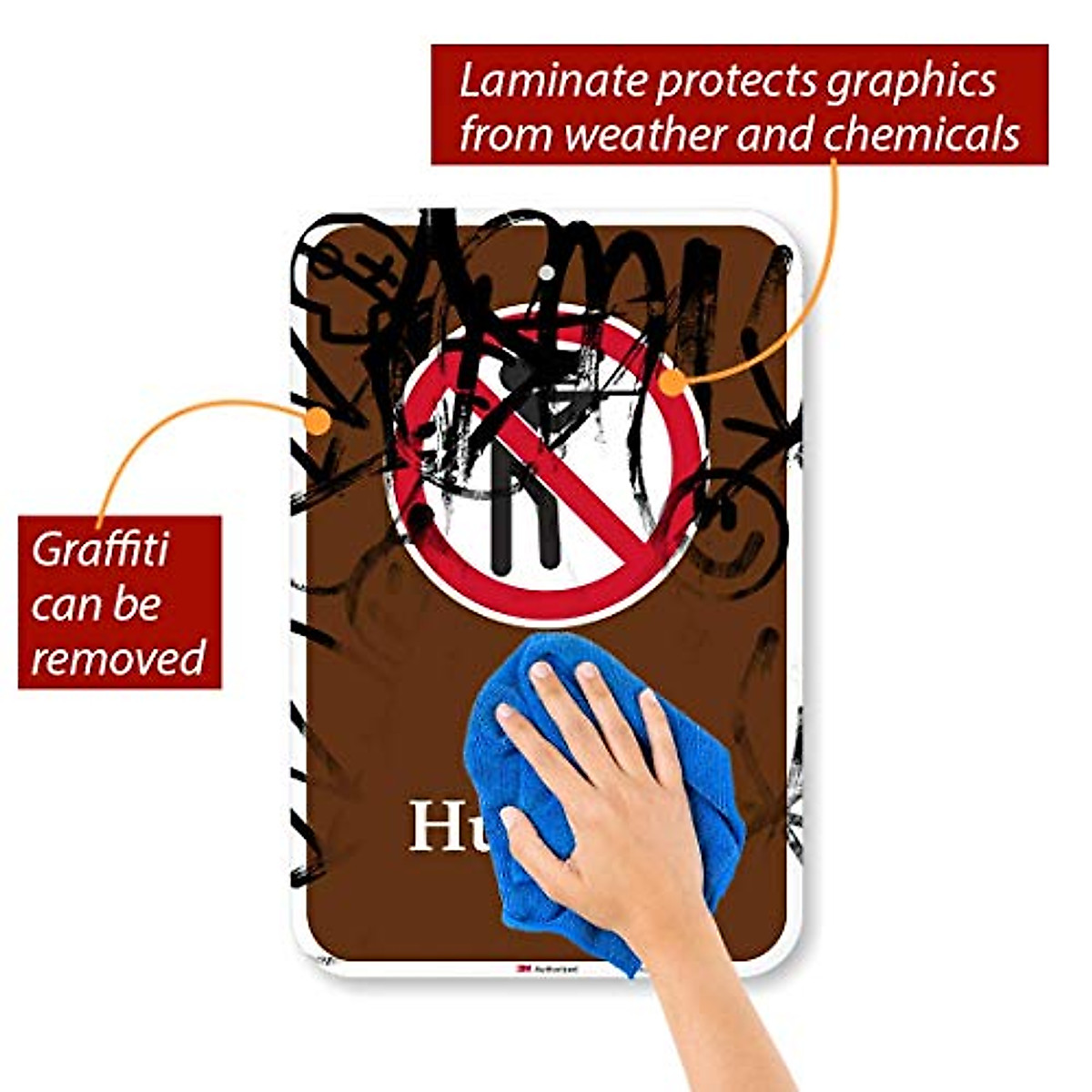 SmartSign "No Hunting" Campground Sign | 12" x 18" 3M Engineer Grade Reflective Aluminum