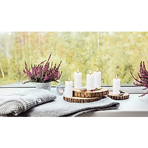 BOLSIUS 4 Pack White Rustic Pillar Candles - 2 X 4 Inches - Premium European Quality - includes Natural Plant-Based Wax - Unscented Dripless Smokeless 30 Hour Party Décor and Wedding Candles