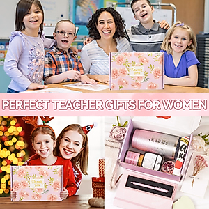 Best Teacher Appreciation Gifts for Women - Mothers Day Gifts & Unique Teacher Birthday Gift for Coworker - Personalized Inspirational Basket for Back to School - Stainless Steel Tumbler