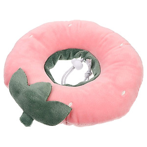 balacoo Small Cat Dog Recovery Collar Cute Strawberry Neck Cone Surgery Protective Collar Wound Healing Neck Cone Collars Size S