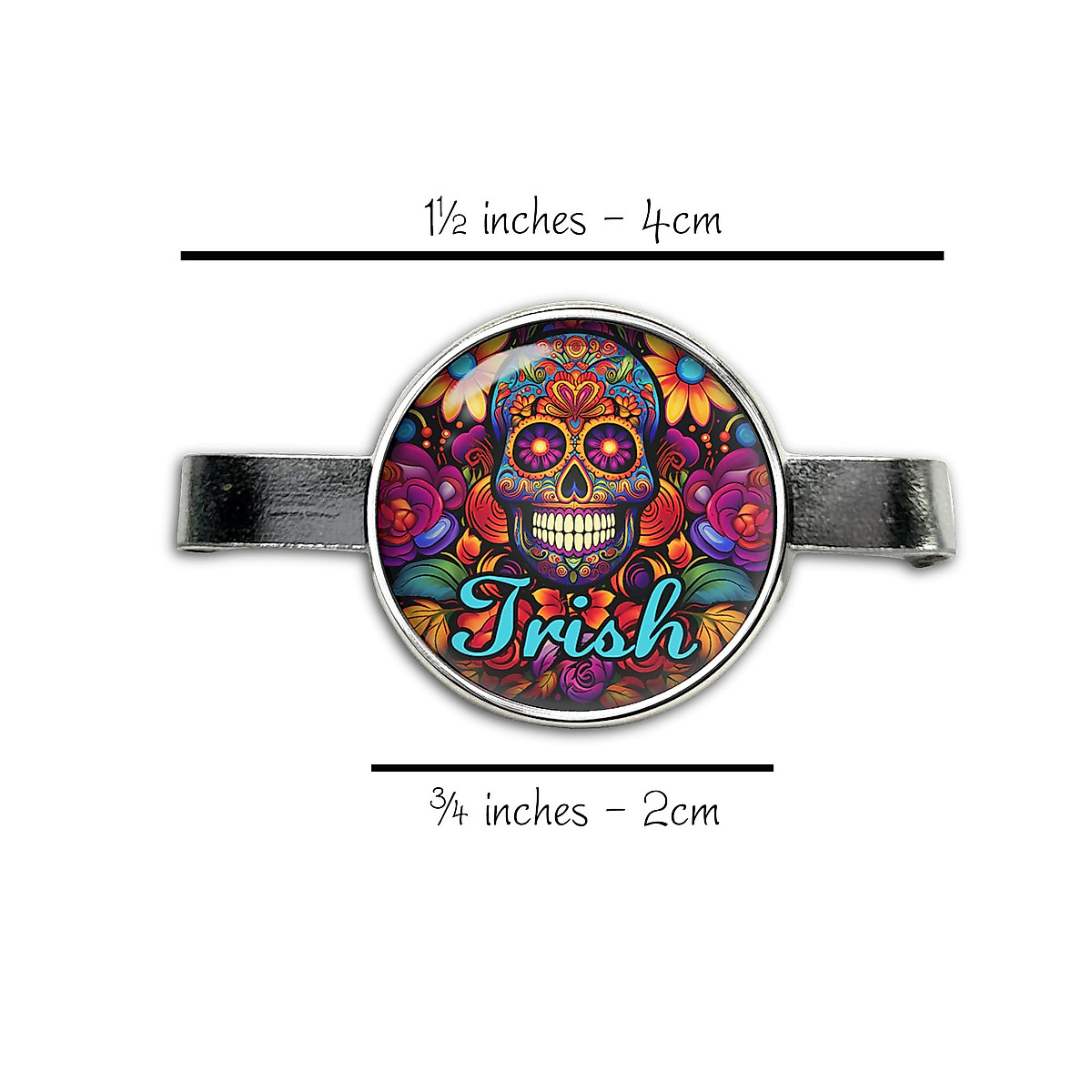 Personalized Calaveras Sugar Skull Stethoscope Name Charm - Adjustable Id for Stethoscope Tubing Fits All Stethoscopes - Hospital Nurse Accessories for Work, Doctor Graduation Gift