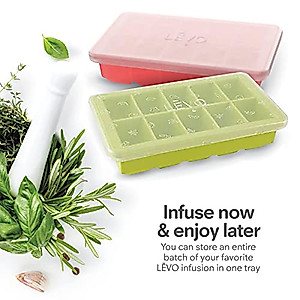 LEVO Herb Block Tray - Silicone Herb Freezer Tray with Lid - Herb Saver for Homemade Infusions - Silicone Freezer Tray for LEVO I & LEVO II Infusions - Food Grade Silicone, BPA Free - Tie Dye