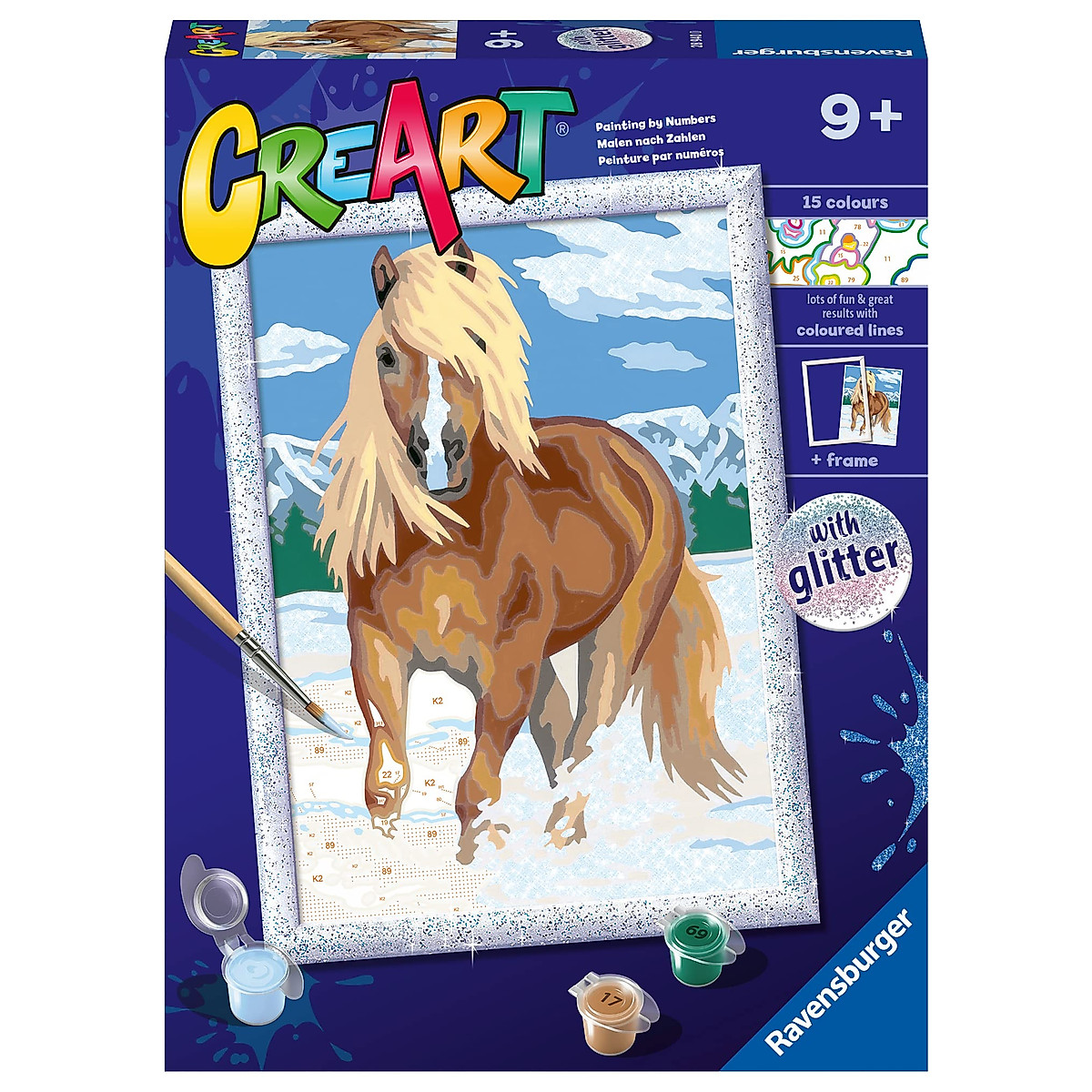 Ravensburger CreArt The Royal Horse Paint by Numbers Kit - Ideal for Kids & Beginners | Complete Set | DIY Home Art Project | Great Gift for Ages 9 and Up
