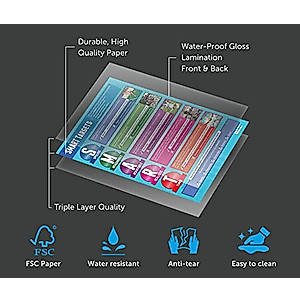 Daydream Education SMART Targets | PE Posters | Laminated Gloss Paper measuring 33” x 23.5” | Physical Education Charts for the Classroom | Education Charts