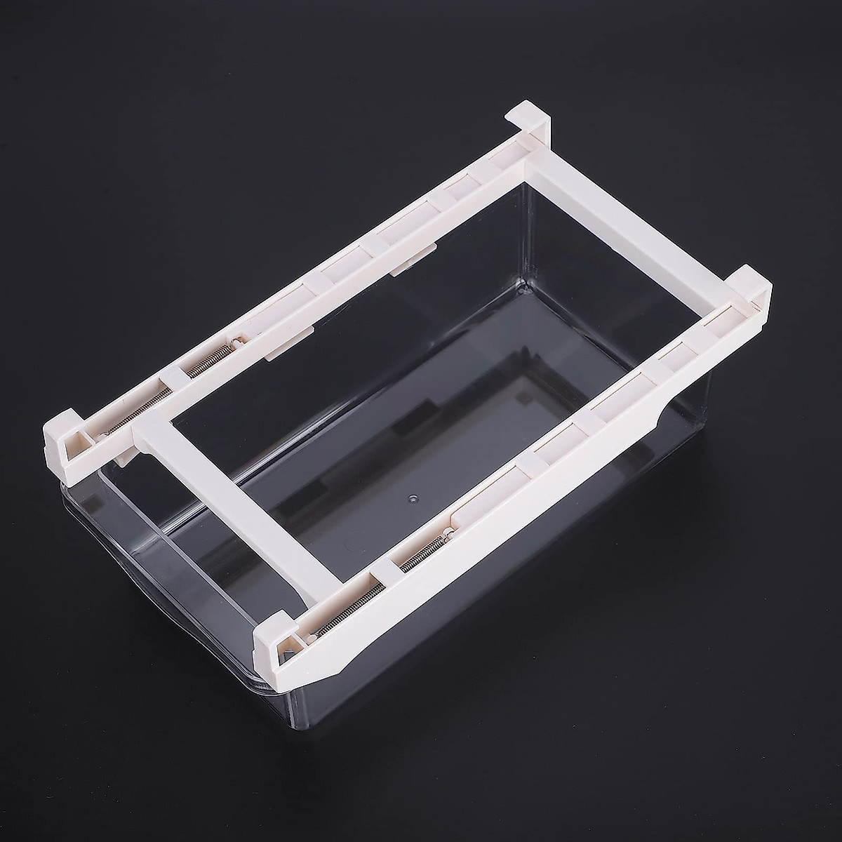 Fridge Organizer Drawer, Pull Out Refrigerator Organizer Bin Storage Box Clear Fridge Shelf Holder for Fruit Vegetable Drink