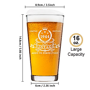 LIGHTEN LIFE 41st Birthday Gifts for Men Women 16oz,1983 Beer Glass in Barrel Box,Funny 1983 Pint Glass for 41 Years Old Dad,Friend,41st Beer Gift for Men,41st Birthday Decorations