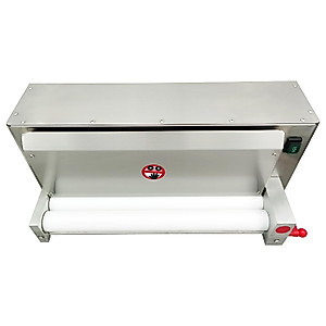 HQHAOTWU Commercial Pizza Dough Roller Sheeter, 19in Electric Pizza Dough Roller, 450W Stainless Steel Pastry Press Making Machine