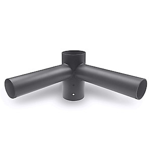 1000LED 90 Degree Twin Spoke Mounting Bracket, Double 90 Degree Pole Top Tenon Adapter, for LED Shoebox Parking Lot Light, Steel mounting Accessories