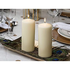 BOLSIUS Ivory Pillar Candle Large - 3 x 10 Inches - 115 Hours Burn Time - Premium European Quality - Smooth And Smokeless Flame - Relight Unscented Wedding, Dinner, Party, And Special Occasion Candle