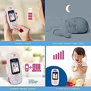VTech BV73121PK Digital Video Baby Monitor with Full-Color and Automatic Night Vision, Pink