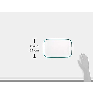 Pyrex, Clear Basics 2 Quart Glass Oblong Baking Dish, 11.1 in. x 7.1 in. x 1.7 in, 2 QT Rectangular