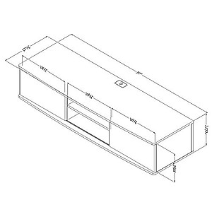 South Shore Agora Wall Mounted Media Console, Weathered Oak