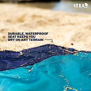 ENO Lounger GL Chair - Portable Camping Chair with Lightweight Frame & Comfortable Chair Cushions - Lounge Chair for Hiking, Camping, or The Beach - Navy/Seafoam