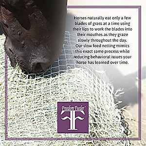 Freedom Feeder Mesh Net Full Bale Horse Feeder – Designed To Feed Horse For 7 Days – Reduce Horse Feeding Anxiety And Behavioral Issues