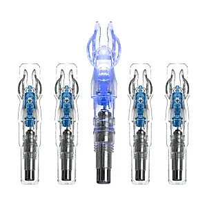 Letszhu 5 PCS Archery Nocks Lighted Nocks .244 inch/6.20mm Inner Diameter for Target Shooting Hunting