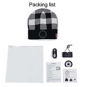 Dead or Alive Bluetooth Music Headset Hat Binaural Stereo LED Night Lighting Warning Light Warm Knitted Hat
