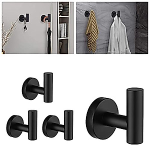 WODMB Robe Hat Hook Holder Stainless Steel Self Adhesive Wall Coat Rack Key Holder Towel Hooks Hanging Bathroom Accessories