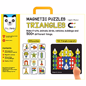 Play Panda Magnetic Puzzles Triangles 500 Colorful Magnets Medium