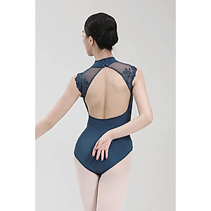 Dance Elite - Georgiana - Dance Leotard For Women. Leotards for Women Ballet and Dance (Blue, Adult L)