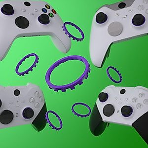 eXtremeRate Replacement Accent Rings for Xbox Elite Series 2 Core | for Elite Series 2 | for Xbox One Elite | for eXtremeRate ASR Version Shell for Xbox Series X/S Controller - Purple