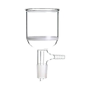 Deschem 24/29 Glass Buchner Funnel with Core Sand Disk Coarse Filter and Filtering Vacuum Adapter