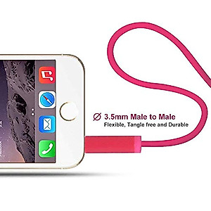 Alitutumao Solo Cable Replacement Cord with Inline Remote Control Microphone Compatible with Beats by Dr Dre Solo Studio Pro Detox Mixr Executive Pill Wireless Headphones (Pink)