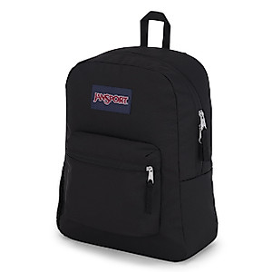JanSport Cross Town Backpack - Travel, or Work Bookbag with Water Bottle Pocket, Black