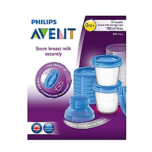 Philips Avent Breastmilk 6-Ounce Storage Cups (Pack of 10)