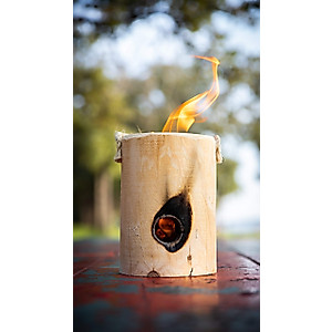 The Original OneLogFire (6) Pack | Swedish Fire Log | Swedish Torch | One Log Campfire | for Outdoor Firepit | Campfire | Bonfires | Fireplace