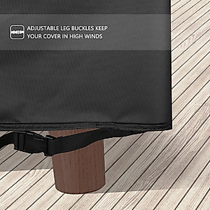 ULTCOVER Smart Selection Patio Lounge Chair Cover Waterproof Outdoor Chaise Lounge Covers 2 Pack - 76L x 32W x 30H inches, Black