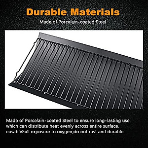 Uniflasy 27 Inches Ash Pan/Drip Pan for Chargriller 1224, 1324, 2121, 2222, 2727, 2828, 2929 Charcoal Grills, Charbroil 17302056 Grill Grates Replacement Part with 2pcs Fire Grate Hanger