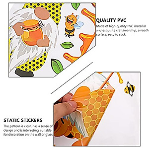 9Pcs Bee Festival Themed Stickers Lovely Electrostatic Window Stickers (Yellow) Home Decor for Celebration Party