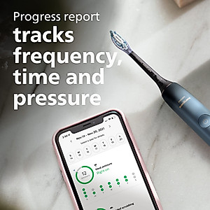 PHILIPS Sonicare 9000 Special Edition Rechargeable Toothbrush, Blue/Black, HX9911/92