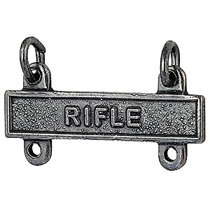 US Army Rifle Qualification Bar Silver Oxide