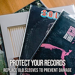 Vinyl Fever Inner Record Sleeves - Heavyweight Acid Free Paper with Rounded Corners for LP Records Storage (25 Pack)