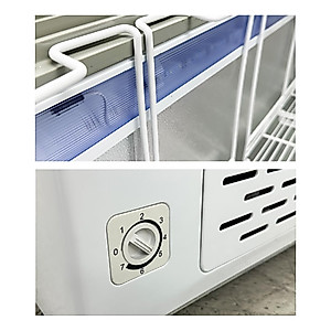 Chest Freezer Glass Door sliding Commercial Ice Cream Freezer 72" White Curve Display Top w/Storage Baskets 19 Cu.ft sd651s