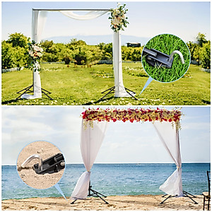 New Upgrade Four-Legged Backdrop Stand 6.5x10ft,IFKDNR Photo Backdrop Stand for Parties,Back Drop Adjustable Stand Kit with 4 Crossbars Backdrop Clamps and Carrying Bag for Parties Wedding Decoration