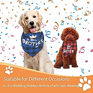 Plaid Dog Bandanas for Small Medium Large Dogs, 1PC Adjustable Dog Triangle Bibs Kerchief Cotton Scarf Pet Bandanas Supplies for Christmas Halloween Wedding Party