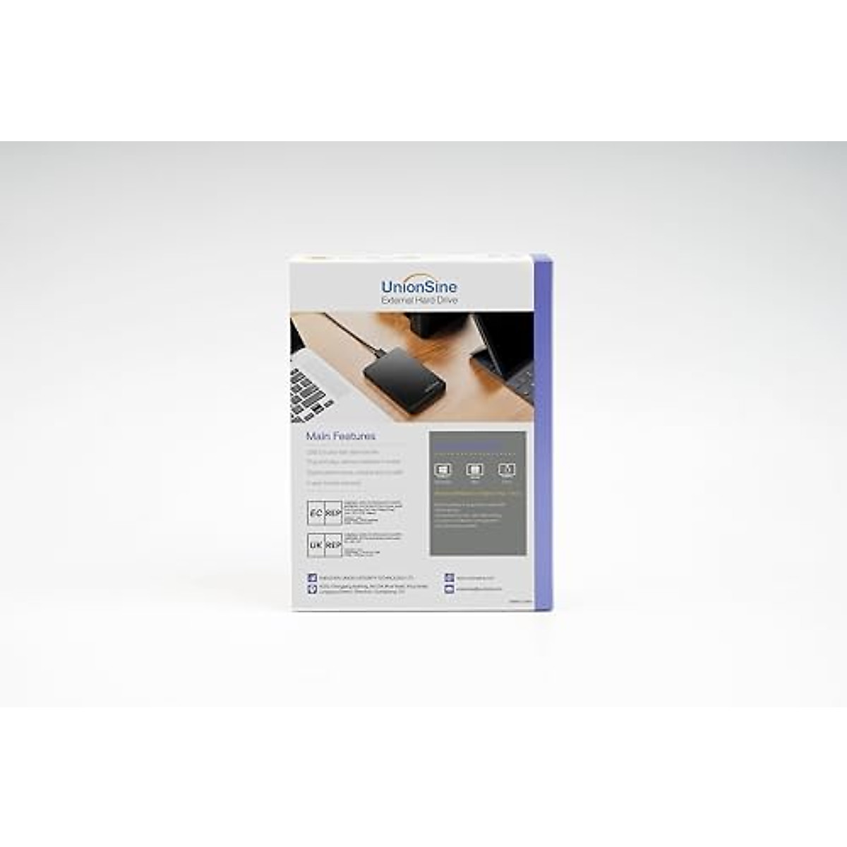 UnionSine 250GB Ultra Slim Portable External Hard Drive USB3.0 HDD Storage Compatible for PC, Desktop, Laptop, Xbox One, Xbox one, PS4(Black)