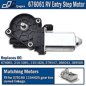 Qagea 676061 RV Entry Step Motor 214-1001 Replacement for Kwikee Part Number 1101428 379147