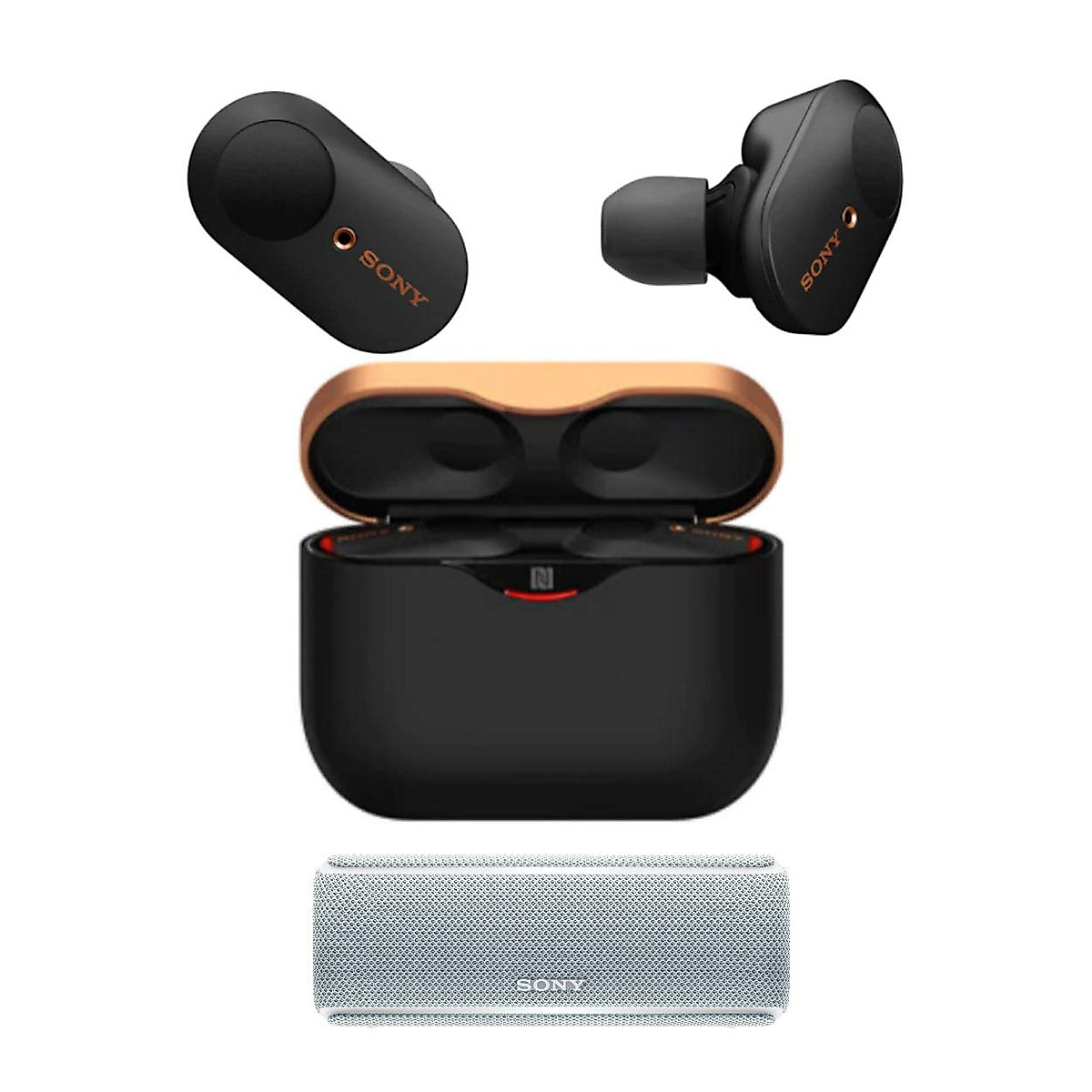 Sony WF-1000XM3 True Wireless Noise-Canceling Earbud Headphones (Black) SRS-XB21 Portable Wireless Speaker (2 Items)