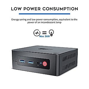 Beelink Mini PC, Mini S Mini Computer 11th Gen Quad-Core N5095, Desktop Computers 8G DDR4 RAM 256G SSD 4K UHD Dual HDMI, 2.4G+5G WiFi Gigabit Ethernet/BT4.0 for Office/Home