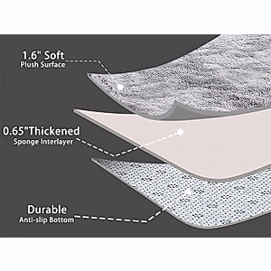 FASSWFASS Area Rugs 8x10,Living Room Rug Fluffy Comfortable Large Area Rug Bathroom Rugs Non Slip Bottom Washable Tie Dye Used for Bedroom,Kids Room Living Room Nursery Rug Grey 8 * 10