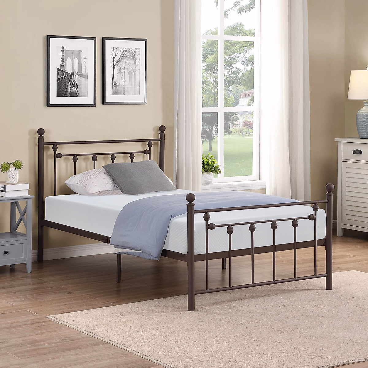 Twin Mattress, 5/6/8/10/12 Inch Green Tea Cooling Mattress Memory Foam Mattress for Pressure Relief, Certipur-Us Certified Twin Bed Mattress, Twin Size Mattresses Bed in a Box, (Twin, 8 Inch)