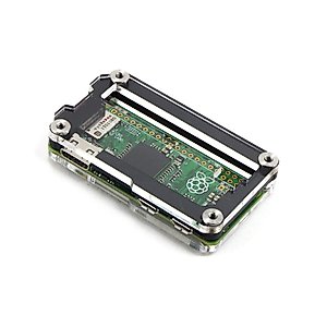 Zebra Zero Case for Raspberry Pi Zero & Zero Wireless ~ Black Ice GPIO by C4Labs